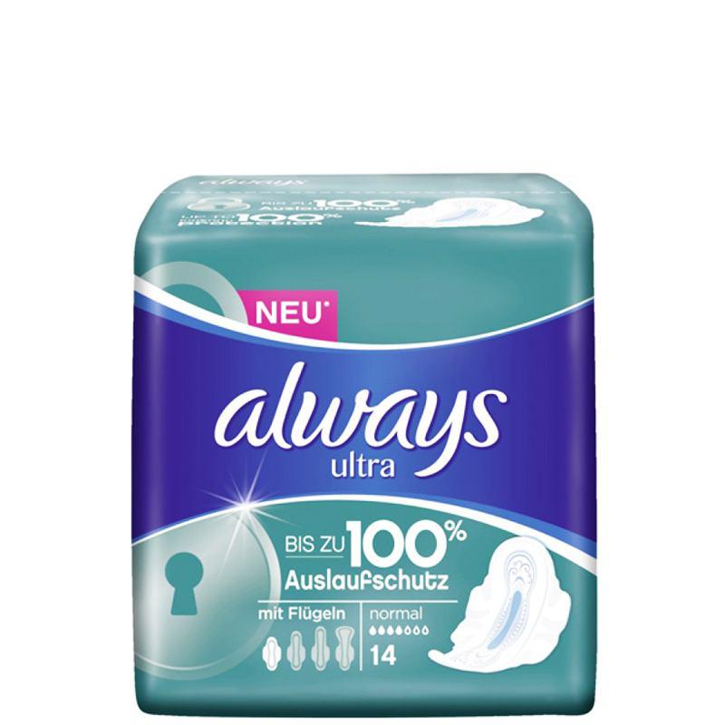 Always Ultra Dünne Binde Normal mit Flügeln