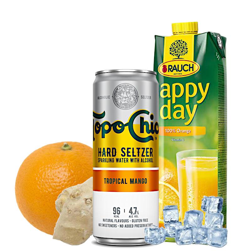 Drink mit Topo Chico Tropical Mango
