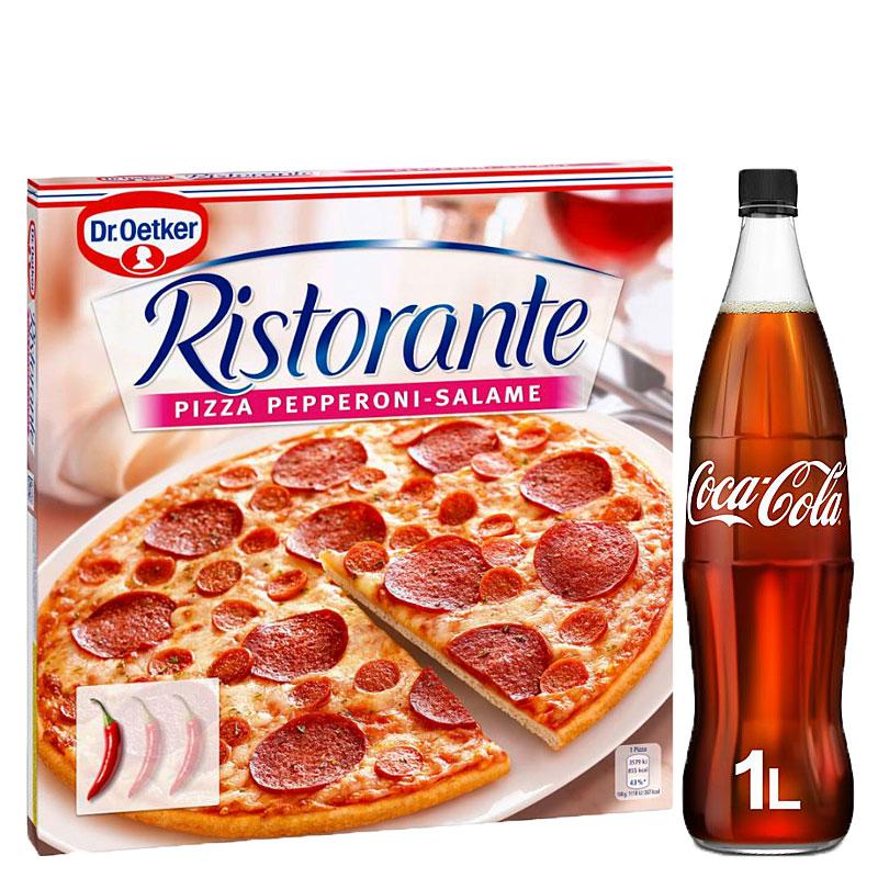 Pizza Pepperoni Salame & Coca-Cola Zero